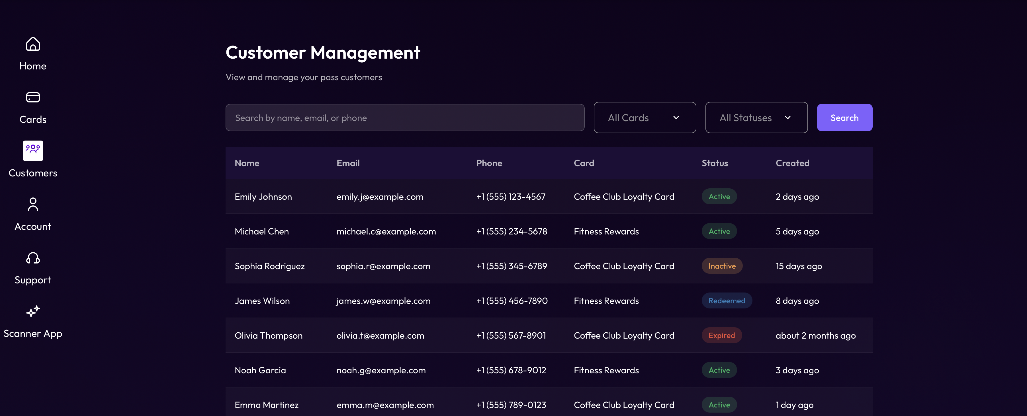 Simple Crm Dashboard Manage Customer Relationships Passtastic